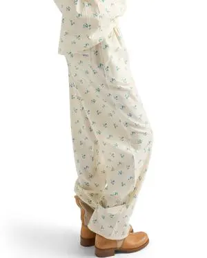 Prada Floral Print Old Canvas Pants