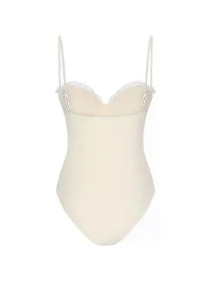 Magda Butrym Sweetheart Neck Swimsuit - Neutrals
