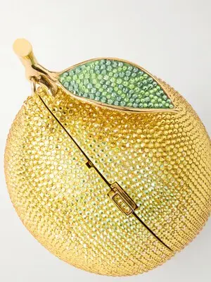 Judith Leiber Citron Crystal-embellished Clutch