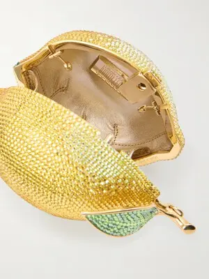 Judith Leiber Citron Crystal-embellished Clutch