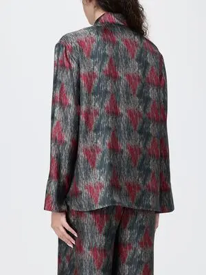 Max Mara Abstract Geometric Print Silk Shirt