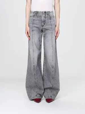 Sportmax Wide-leg Denim Pants - Black