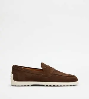 TOD'S Loafers In Suede - Brown