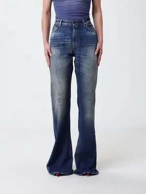 Acne Studios Flared Jeans With Graphic Print - Blue