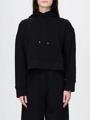 Sportmax Cropped Hooded Sweatshirt - Black