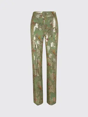 Valentino Garavani Silk Blend Floral Pattern Trousers