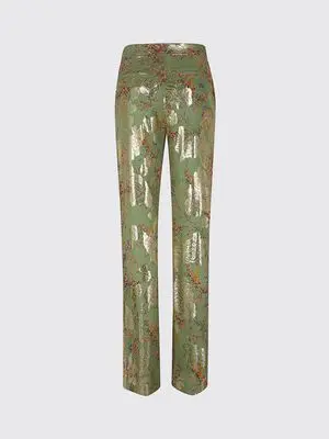 Valentino Garavani Silk Blend Floral Pattern Trousers
