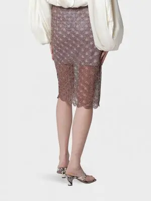 ROTATE BY BIRGER CHRISTENSEN Embellished Midi Skirt