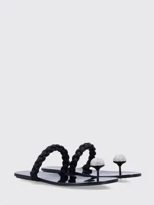 PEDRO GARCIA Braided Embellished Sandals - Black