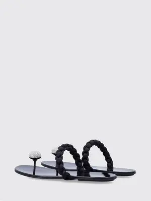 PEDRO GARCIA Braided Embellished Sandals - Black