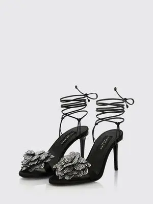 Philipp Plein Embellished Heeled Sandals - Black