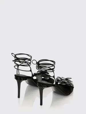 Philipp Plein Embellished Heeled Sandals - Black