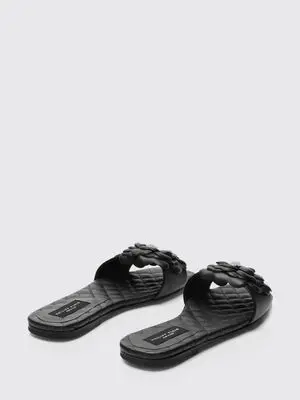 Philipp Plein Embellished Flower Slides
