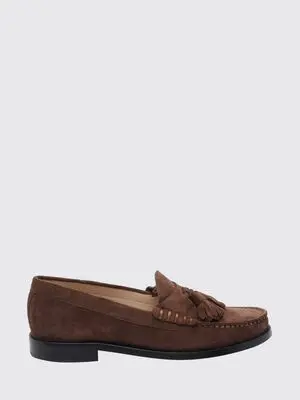 STUART WEITZMAN Suede Tassel Loafers - Brown