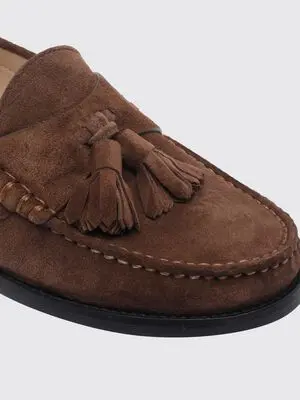STUART WEITZMAN Suede Tassel Loafers - Brown