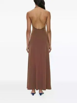 Christopher Esber Beach Quartz Halterneck Maxi Dress