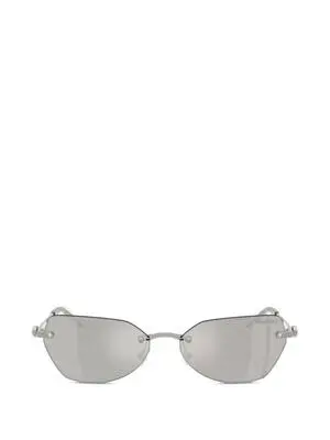 SWAROVSKI Butterfly-frame Sunglasses - Silver