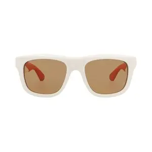 Bottega Veneta Square-frame Injection Sunglasses 'ivory/brown - Cream