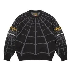 Supreme X Vanson Leathers Spider-man Knit Sweater - Black