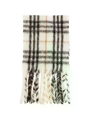 Burberry Check-pattern Fringed Scarf - Neutrals