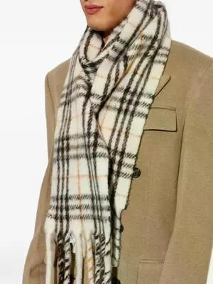 Burberry Check-pattern Fringed Scarf - Neutrals