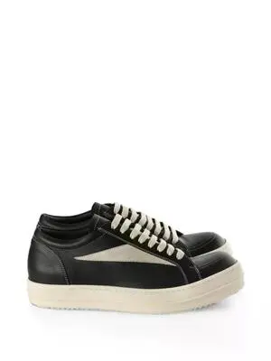 Rick Owens Panelled Leather Sneakers - Black
