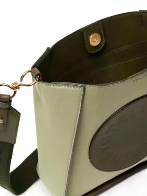 Stella McCartney Perforated Logo Shoulder Bag - Green