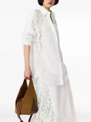 Stella McCartney Floral Lace-panelled Cotton Shirt