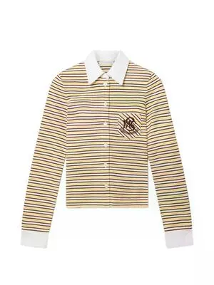 Stella McCartney Striped Logo Embroidered Shirt