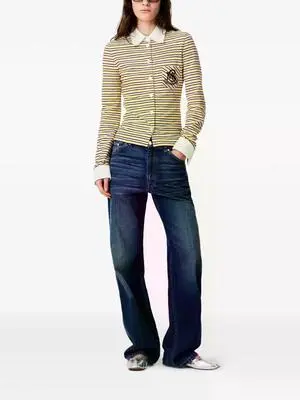 Stella McCartney Striped Logo Embroidered Shirt