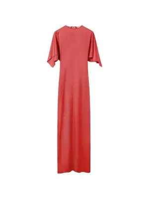 Stella McCartney Cape-sleeve Open-back Maxi Dress