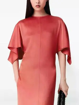 Stella McCartney Cape-sleeve Open-back Maxi Dress