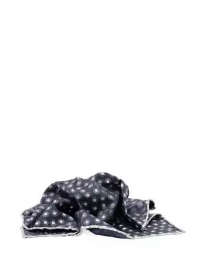 Brunello Cucinelli Geometric-print Pocket Square - Blue