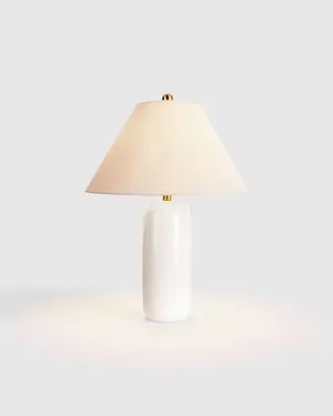 Quince Glossy Cylindrical Ceramic Table Lamp