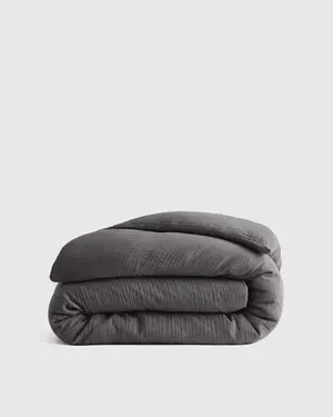 Quince Gauze Duvet Cover - Charcoal