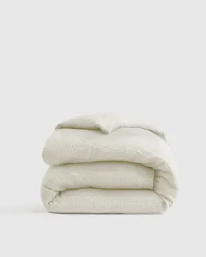 Quince Gauze Duvet Cover - Ivory