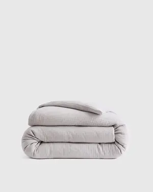 Quince Gauze Duvet Cover - Light Grey