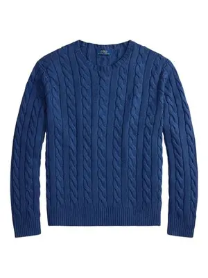 Polo Ralph Lauren Cable Knit Cotton Pullover - Blue