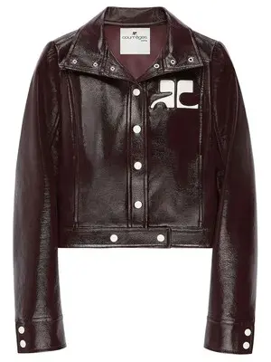 COURREGES Vinyl Re-edition Cropped Jacket - Red