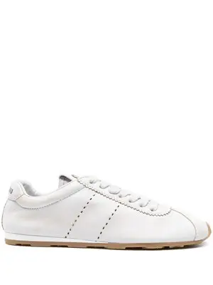 Miu Miu Plume Sneakers In Suede - White