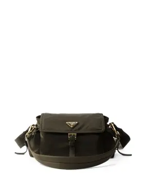 Prada Explore Medium Re-nylon Bag With Flap - Green