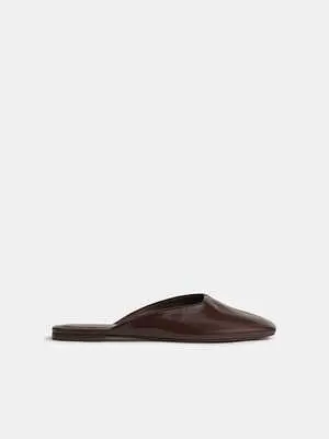 REFORMATION Inez Flat Mule - Brown