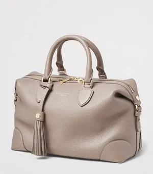 ASPINAL OF LONDON Leather Midi The Hudson Bowling Bag - Neutral