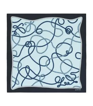 Loewe Silk Twill Scarf - Green