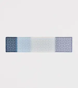 Loewe Wool-silk-cashmere Anagram Scarf - Blue
