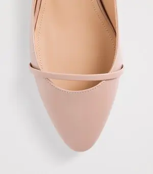 MALONE SOULIERS Mary Leather Ballet Flats - Nude