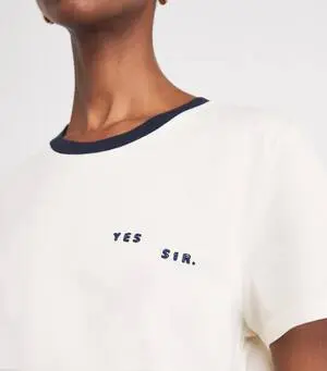 SIR. Cotton Embroidered Crewneck T-shirt