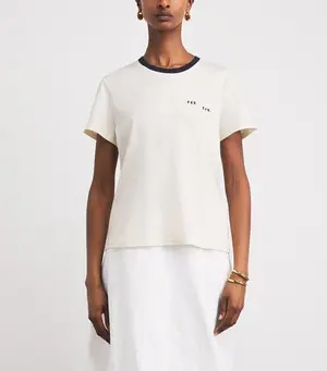 SIR. Cotton Embroidered Crewneck T-shirt