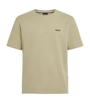 BOSS Waffle-knit Logo T-shirt - Green