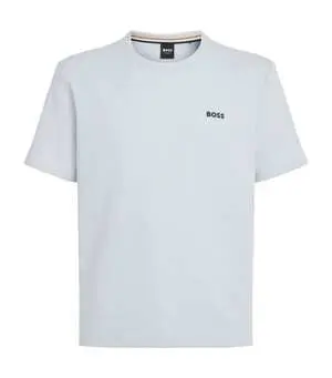 BOSS Waffle-knit Logo T-shirt - Blue